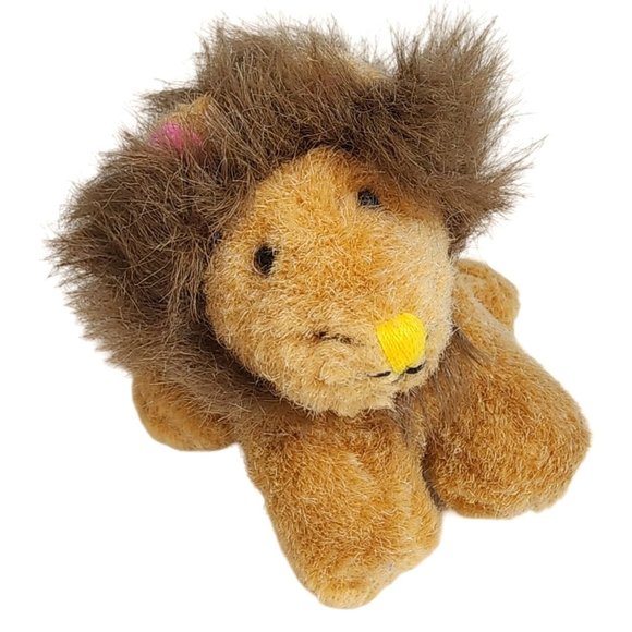 Toys | Mini Lion Plush Stuffed Animal Yellow Sewn Nose 4 Inches Super ...